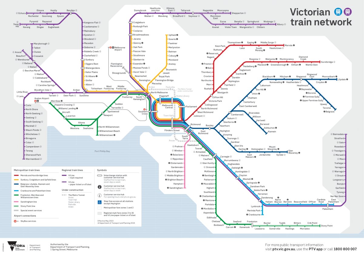 Melbourne metro - route map, tickets and fares