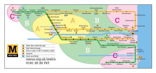 Newcastle upon Tyne metro - route map, tickets and fares