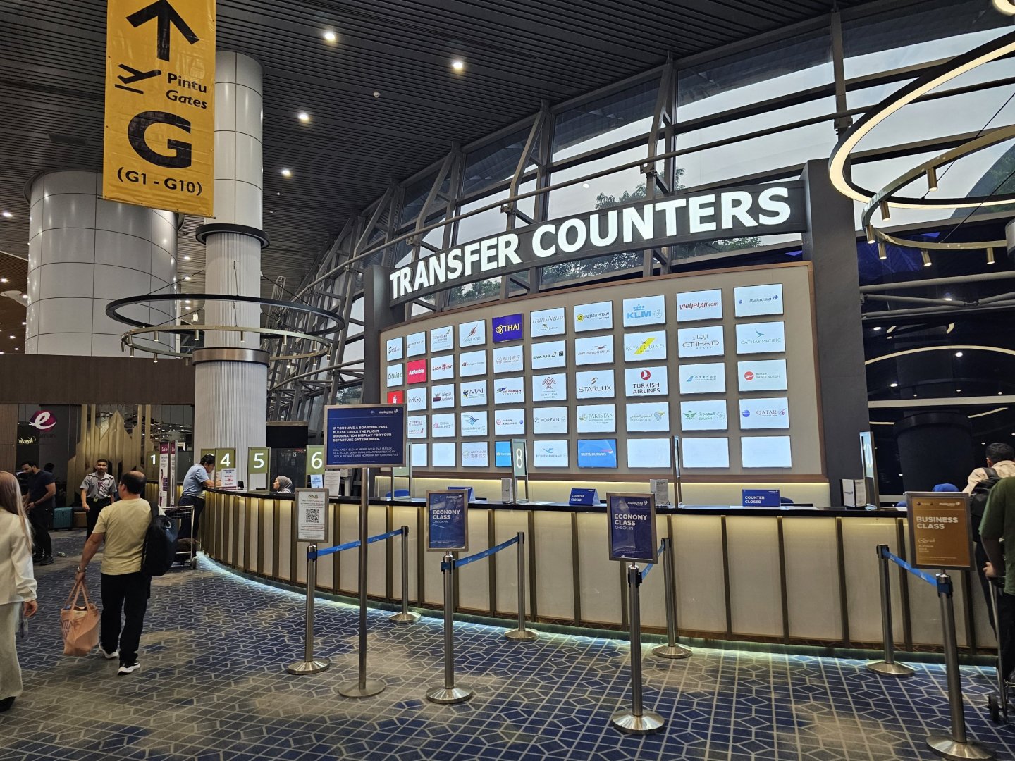 Connections and terminals at Kuala Lumpur Airport (KUL)