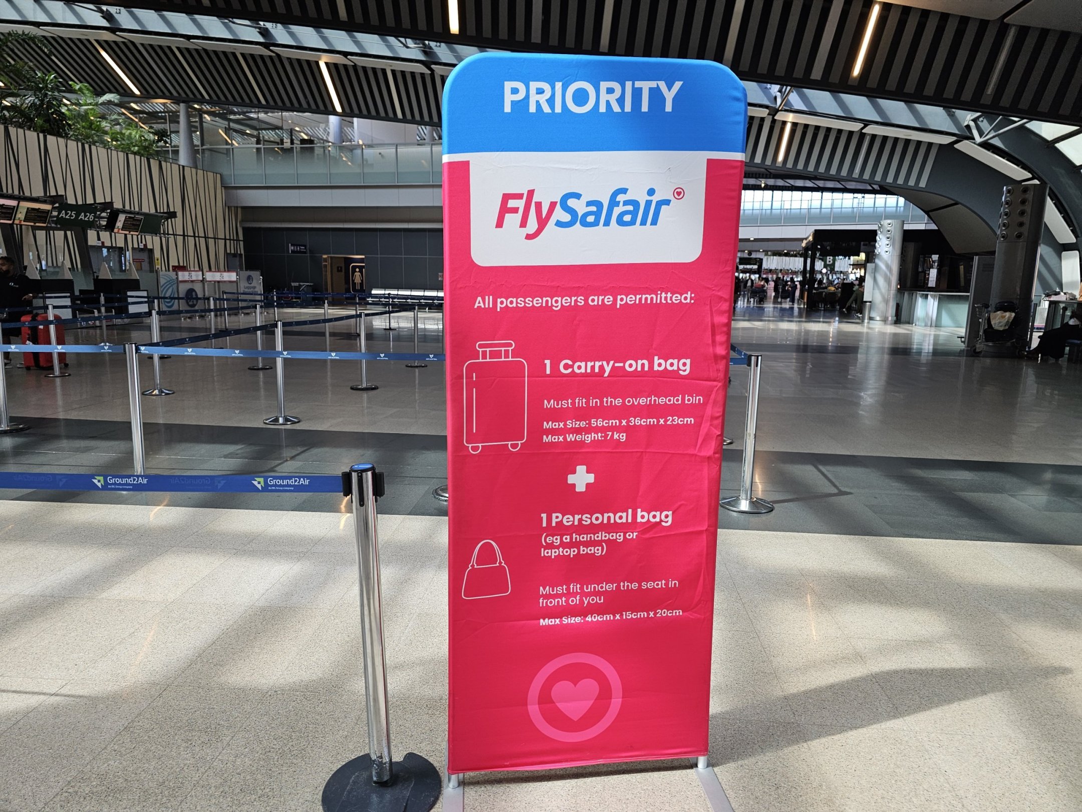 FlySafair check-in for free - when and how to