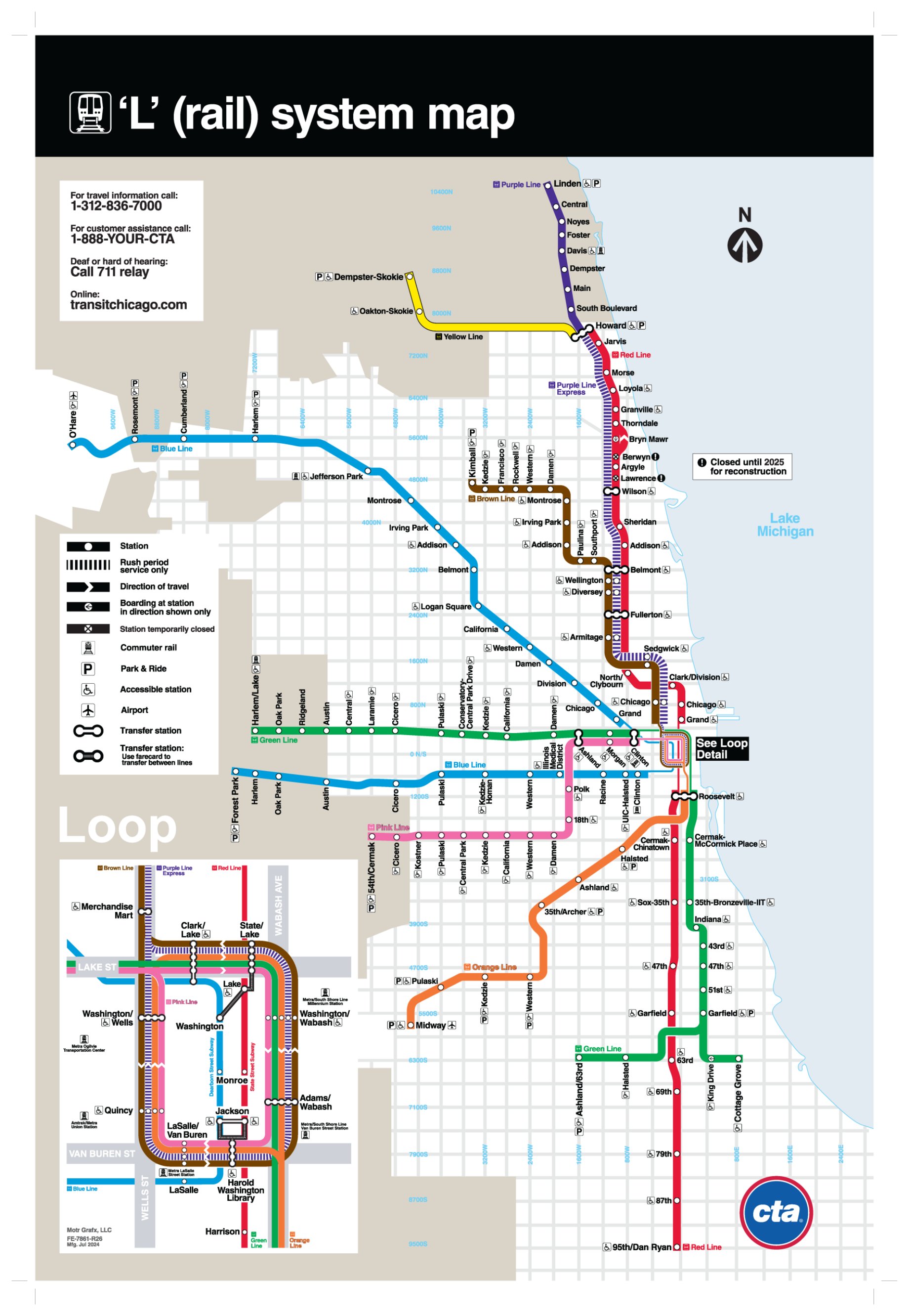 Chicago metro - route map, tickets and fares