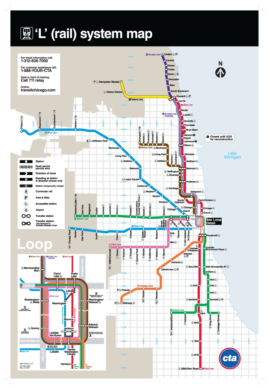 Chicago metro - route map, tickets and fares