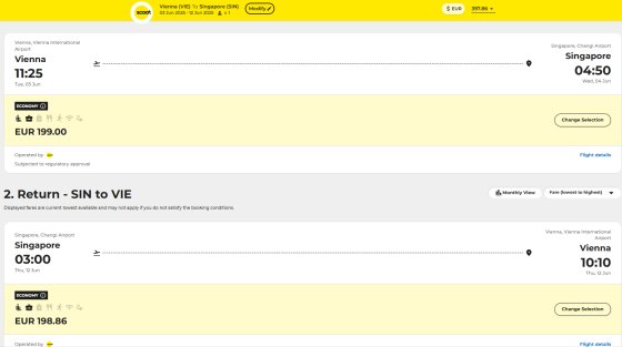 Scoot launches nonstop flights Vienna - Singapore