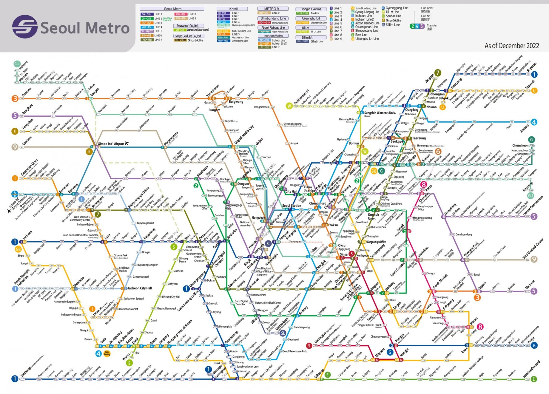 Seoul metro - route map, tickets and fares