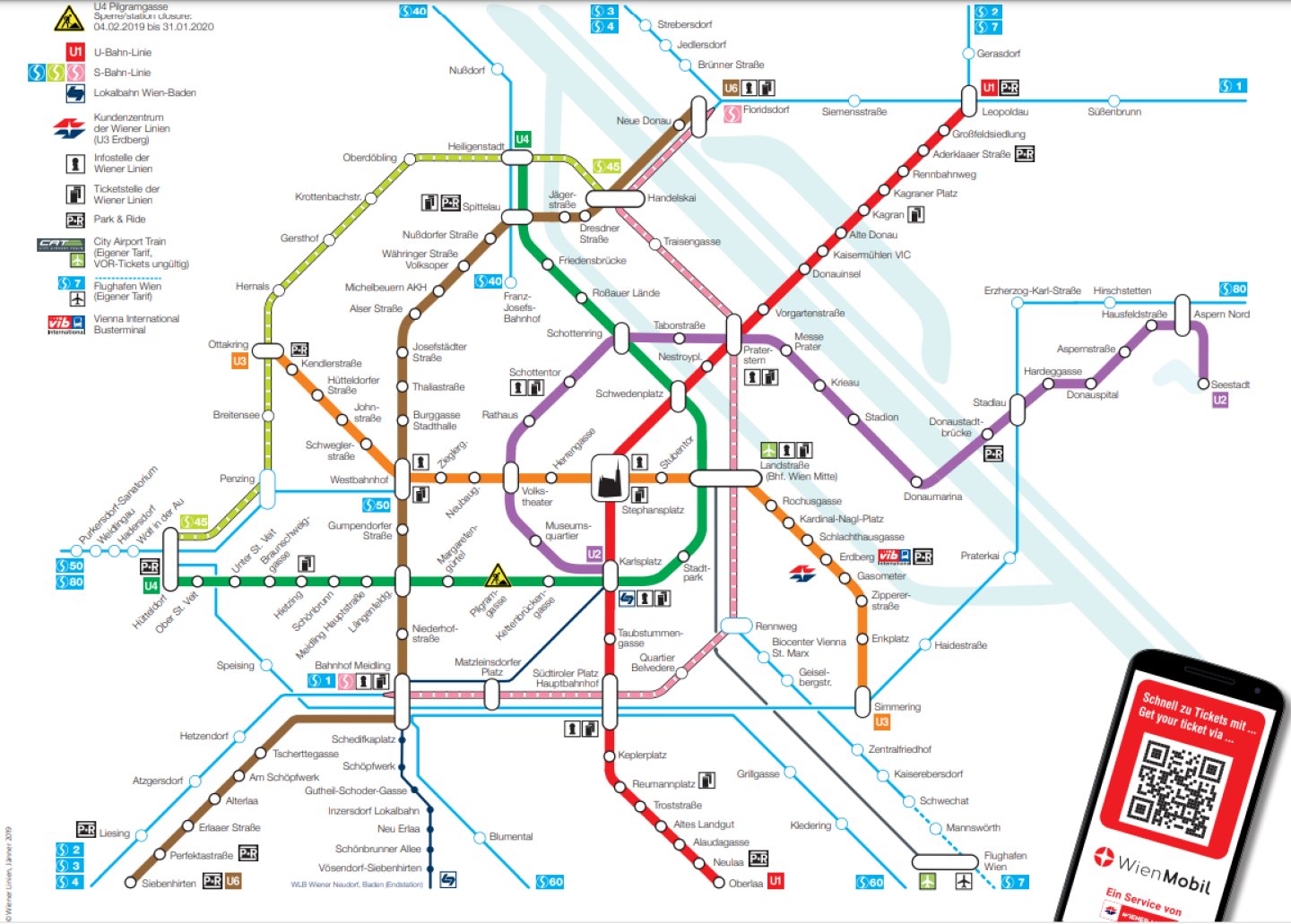 Vienna metro - route map, tickets and fares
