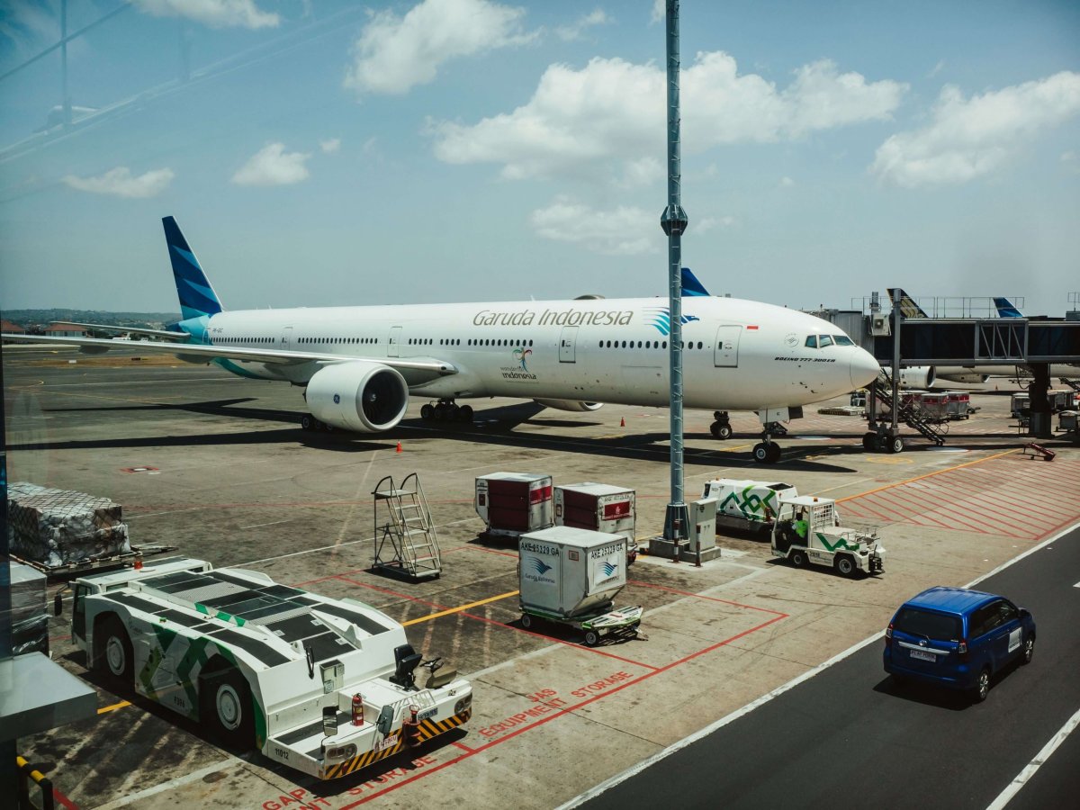 Garuda Indonesia Airline Checkin Counter At Jakarta